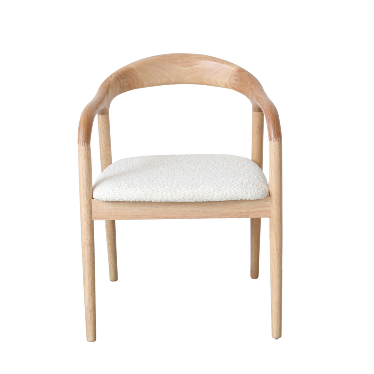 Dining room chair - Muret - Bouclé seat - Oak — Furnified