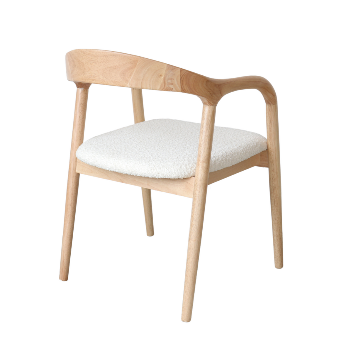 Dining room chair - Muret - Bouclé seat - Oak — Furnified